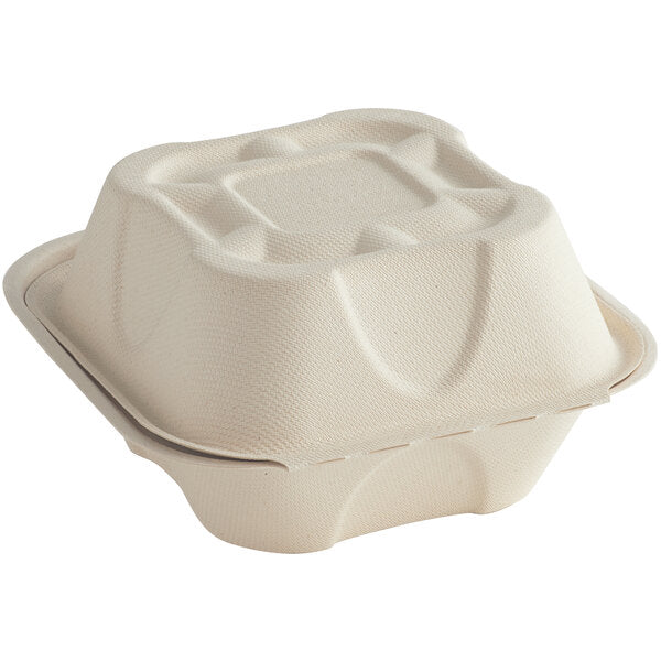 6 x 6 x 3 Fiber Brown Clamshell 500/case – Green Alaska Solutions