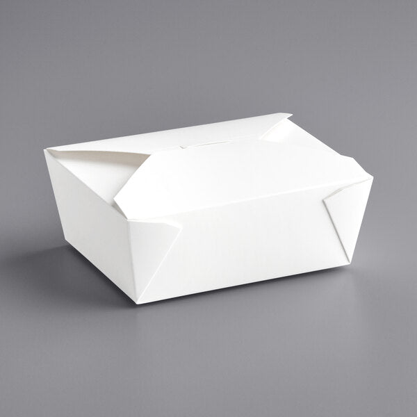 #8 Paper Food Container 5.9x4.6x2.4 White 300/case – Green Alaska Solutions