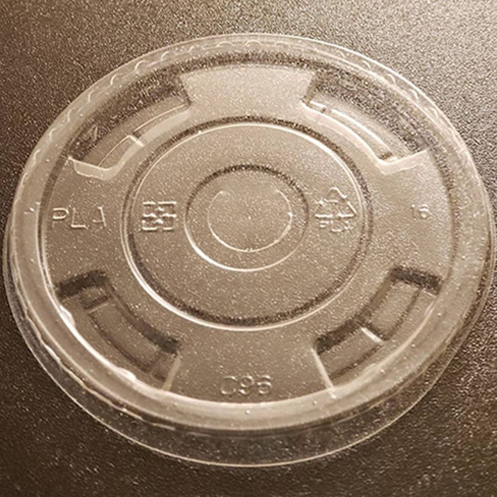 Flat Compostable Lid for 22 oz wax paper cup 1,000/case – Green Alaska ...